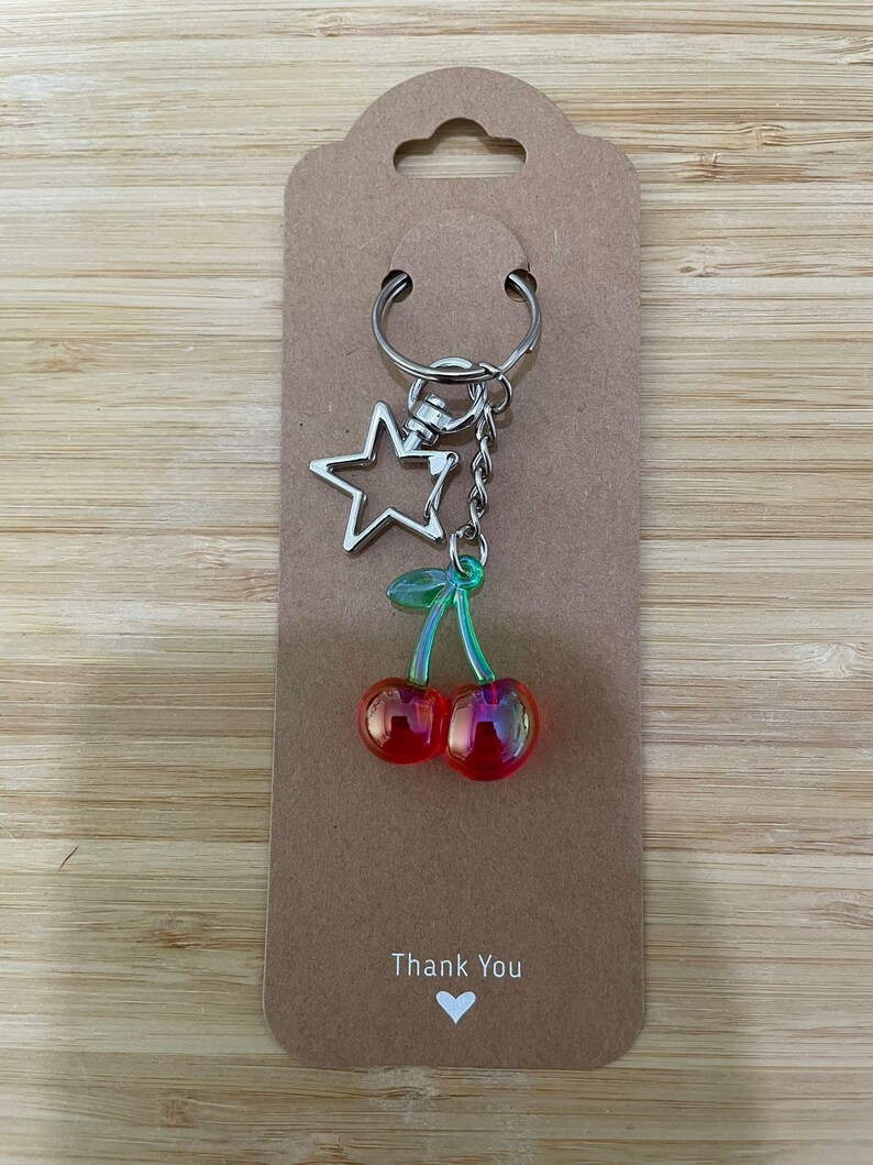 Cherry, Cherry Keychain, Cherry Accessories, Cherries, Iridescent, Keychains - Etsy