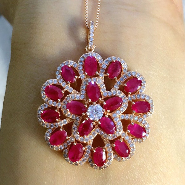 Ruby Pendant - Etsy