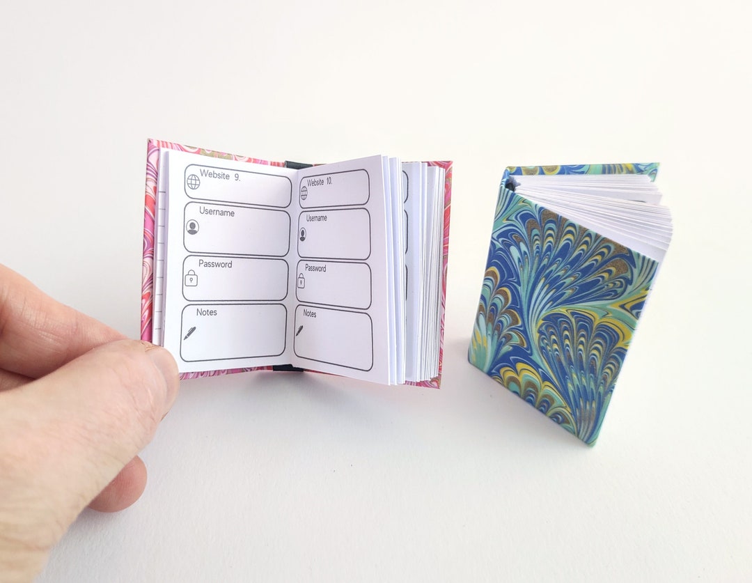Miniature Password Organiser Book. Functioning Handmade Tiny Journal to ...