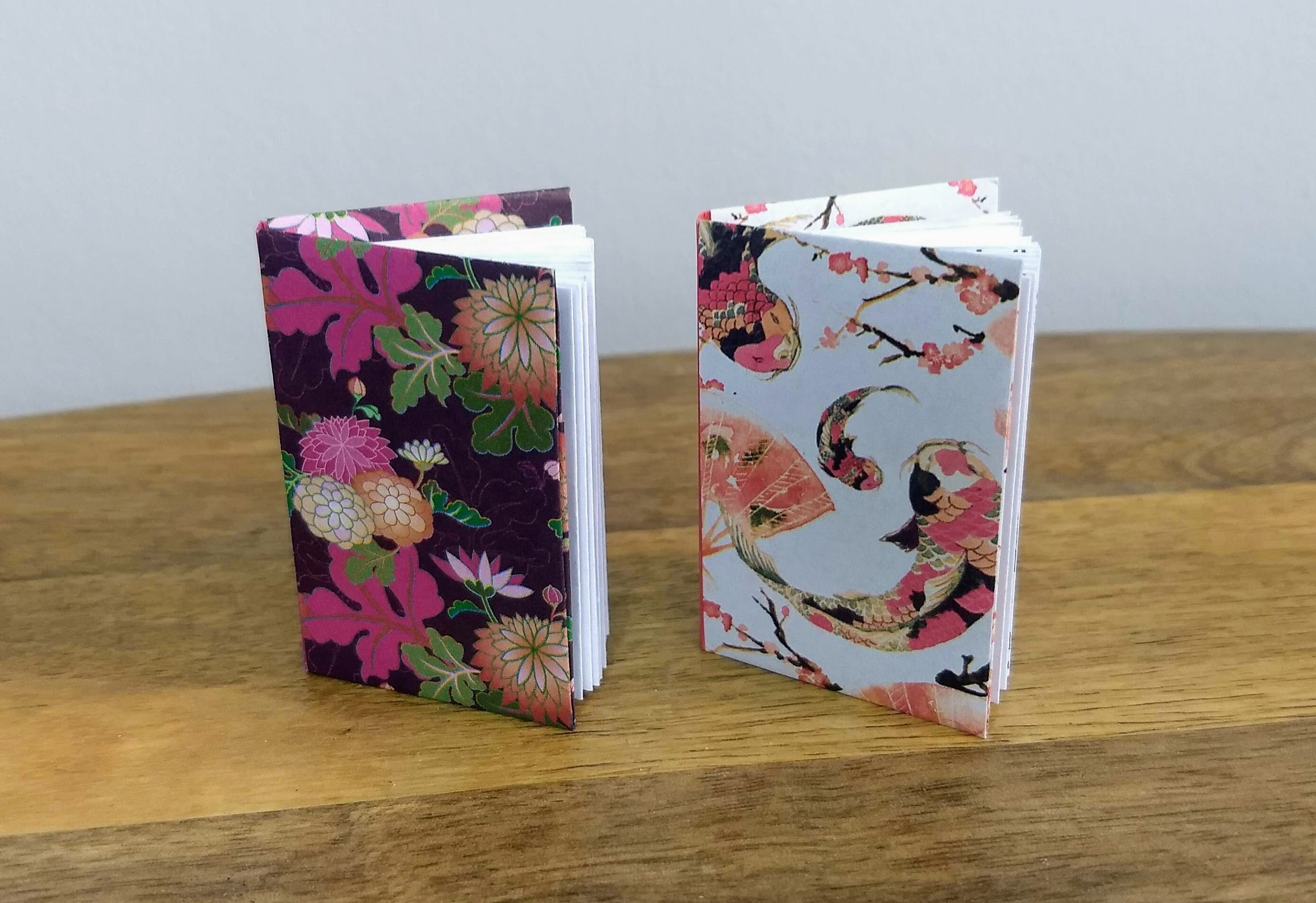 Miniature Functioning Origami Mindfulness Notebooks. Set of 2 Japanese ...