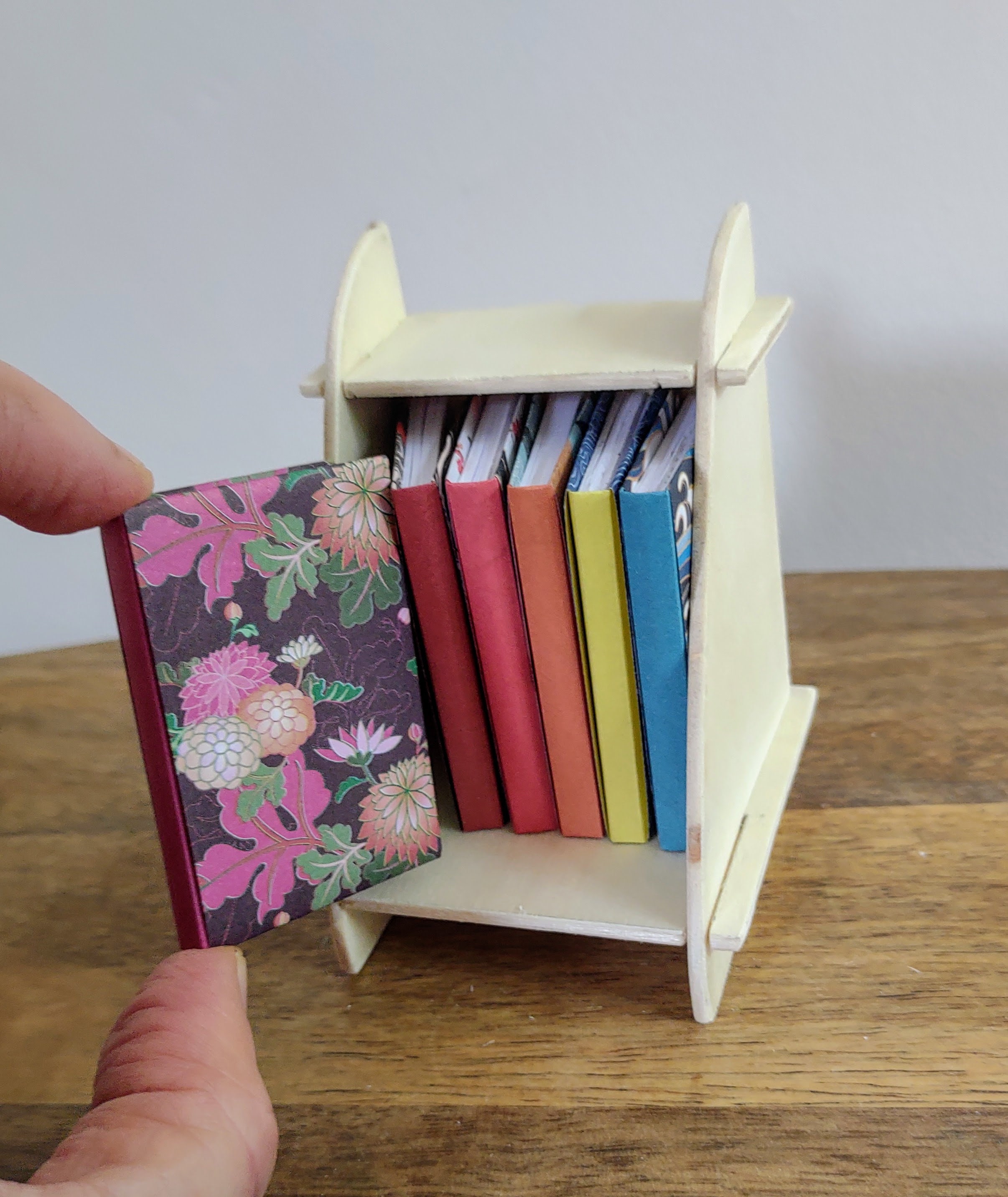 Mini Wooden Bookshelf for Desk Fits Zenpatiko Mini Books. Handmade Self ...