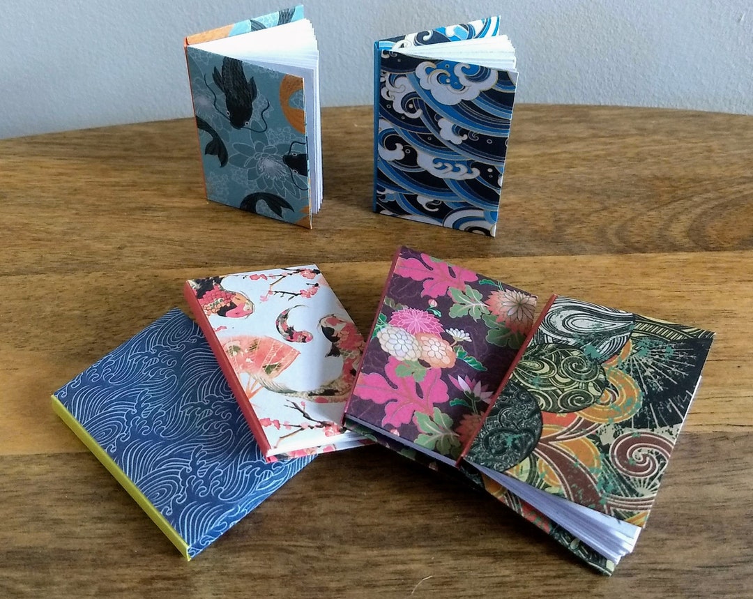 Miniature Functioning Origami Mindfulness Notebooks. Set of 2 Japanese ...