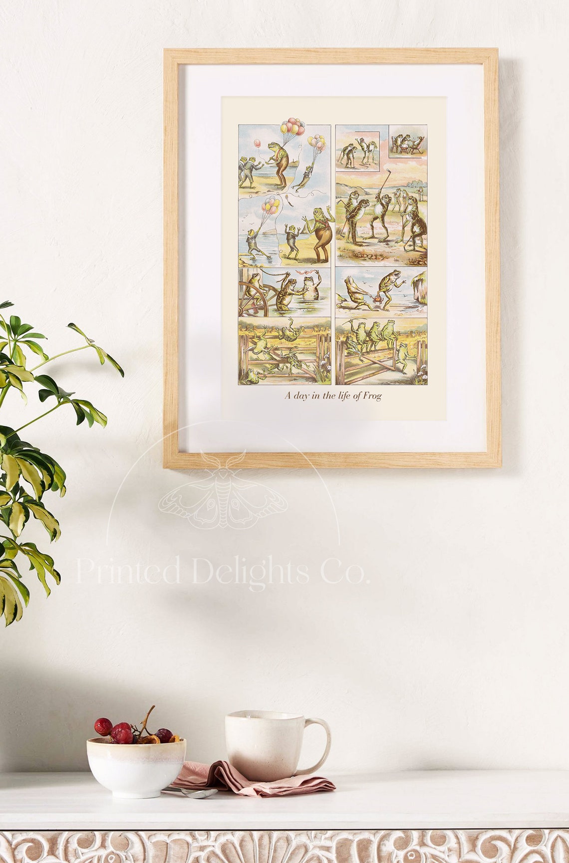 Cottagecore Frog Meme Print Funny Comic A Day in the Life | Etsy