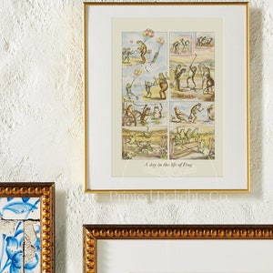 Cottagecore Frog Meme Print Funny Comic A Day in the Life - Etsy