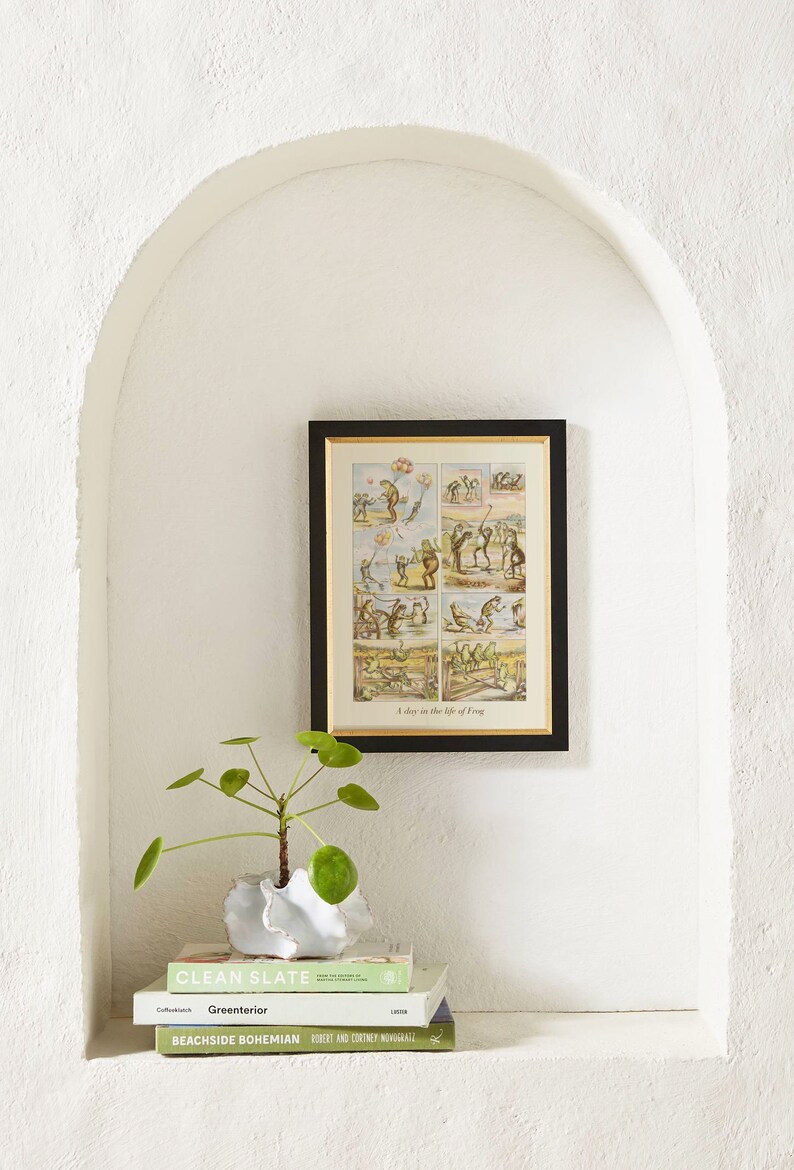 Cottagecore Frog Meme Print Funny Comic A Day in the Life | Etsy