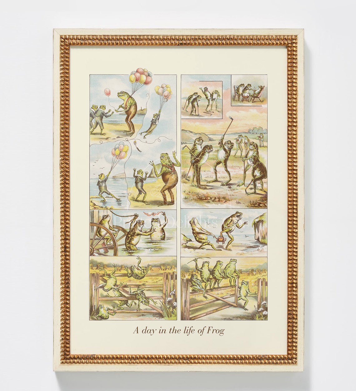 Cottagecore Frog Meme Print Funny Comic A Day in the Life | Etsy