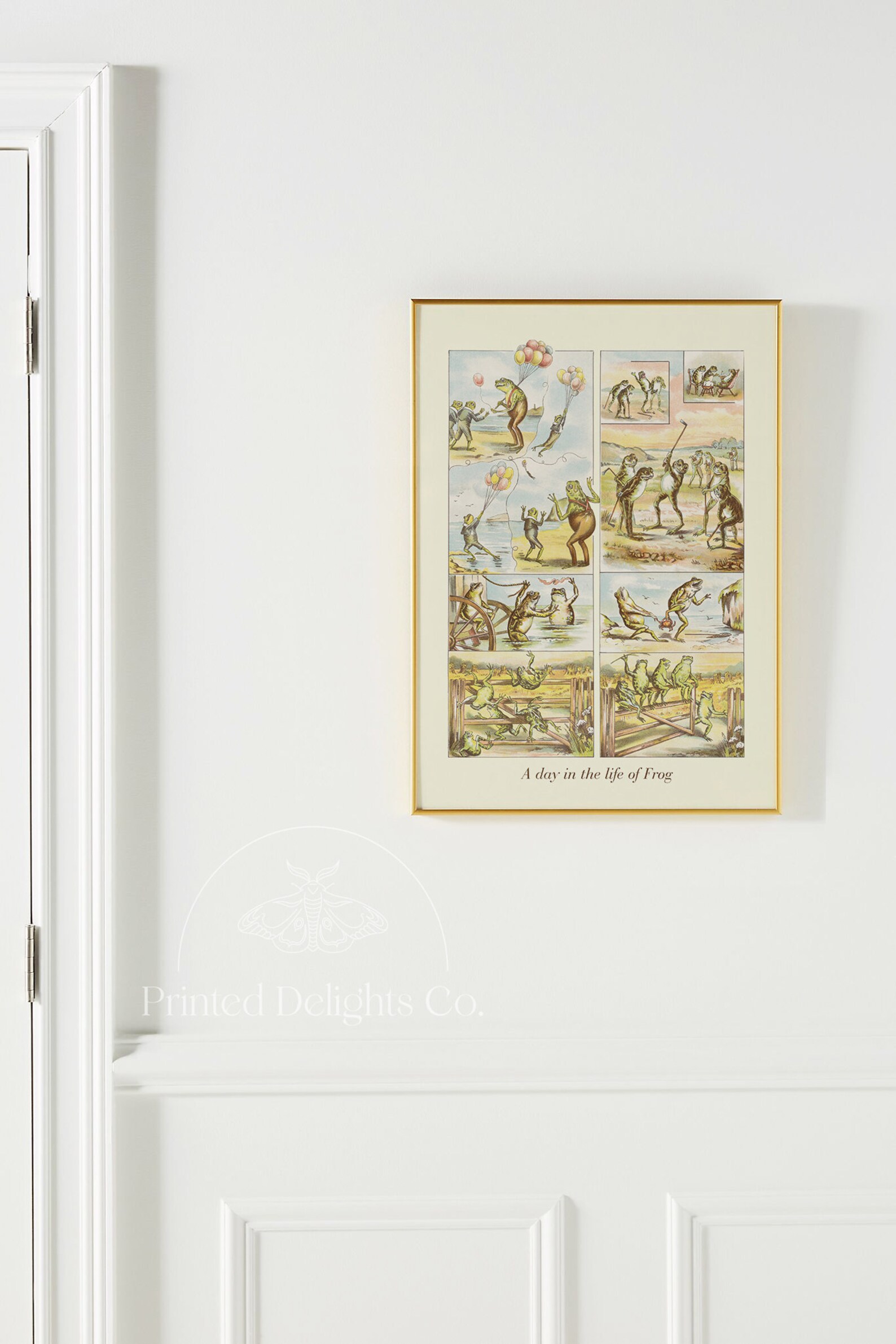 Cottagecore Frog Meme Print Funny Comic A Day in the Life | Etsy