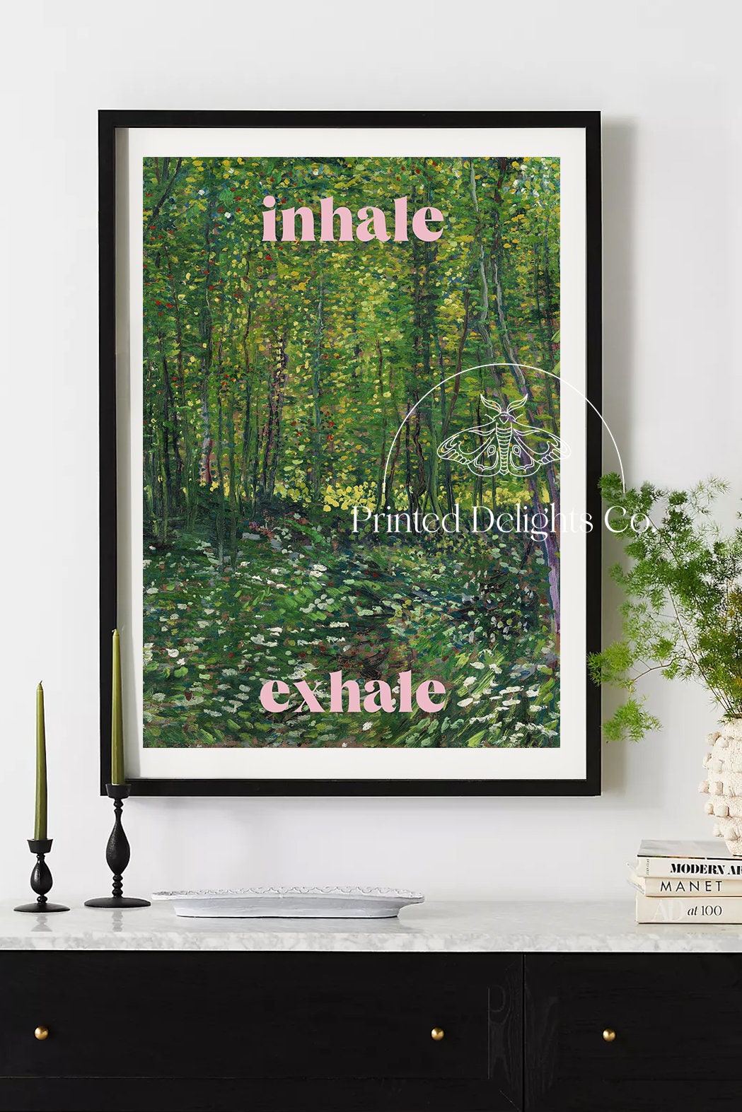 Inhale Exhale Trees Art Print Van Gogh Oil Painting - Etsy