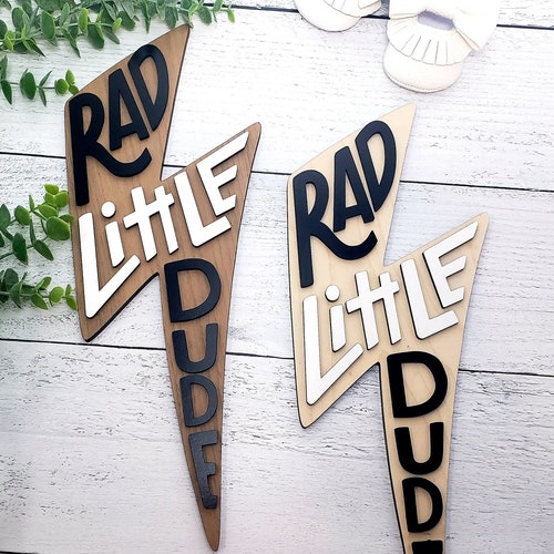 Rad Little Dude Nursery Wood Sign Baby Boy Nursery Decor - Etsy