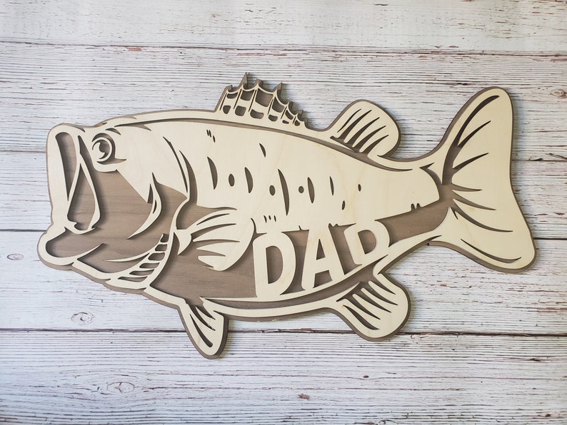 Bass Father's Day Sign Dad Fishing Sign Dad Gift - Etsy