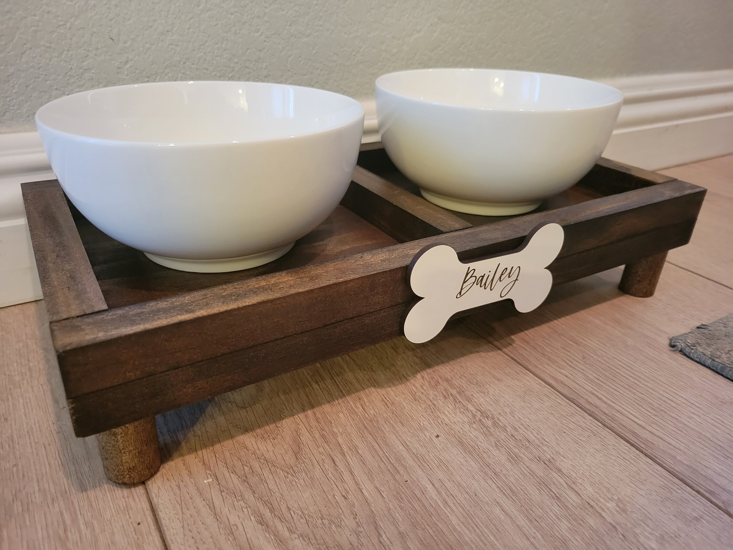 Custom Dog Bowl Feeding Stand Personalized Breed Dog Feeder - Etsy