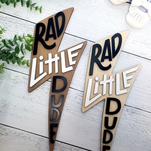 Rad Little Dude Nursery Wood Sign | Baby Boy Nursery Decor | Children's ...