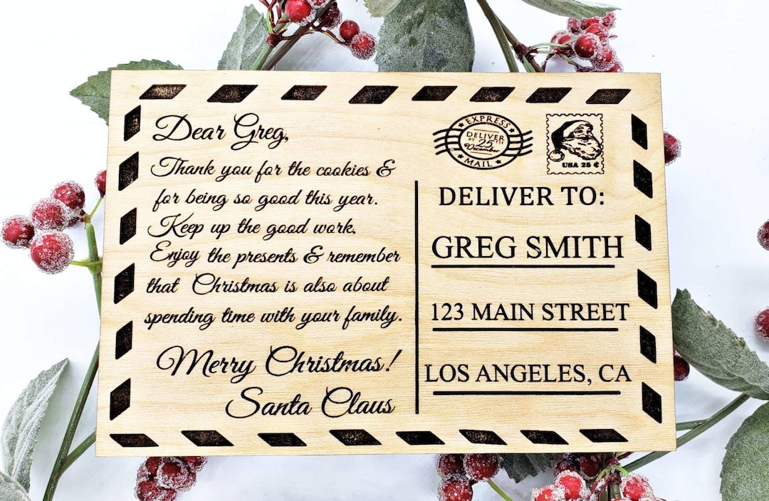 Postcard From Santa | Gift for Kids | Santa Postcard | Christmas Gift ...