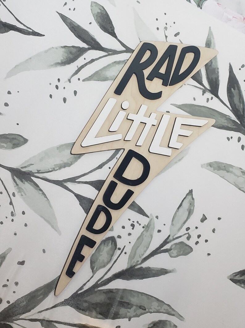 Rad Little Dude Nursery Wood Sign Baby Boy Nursery Decor - Etsy