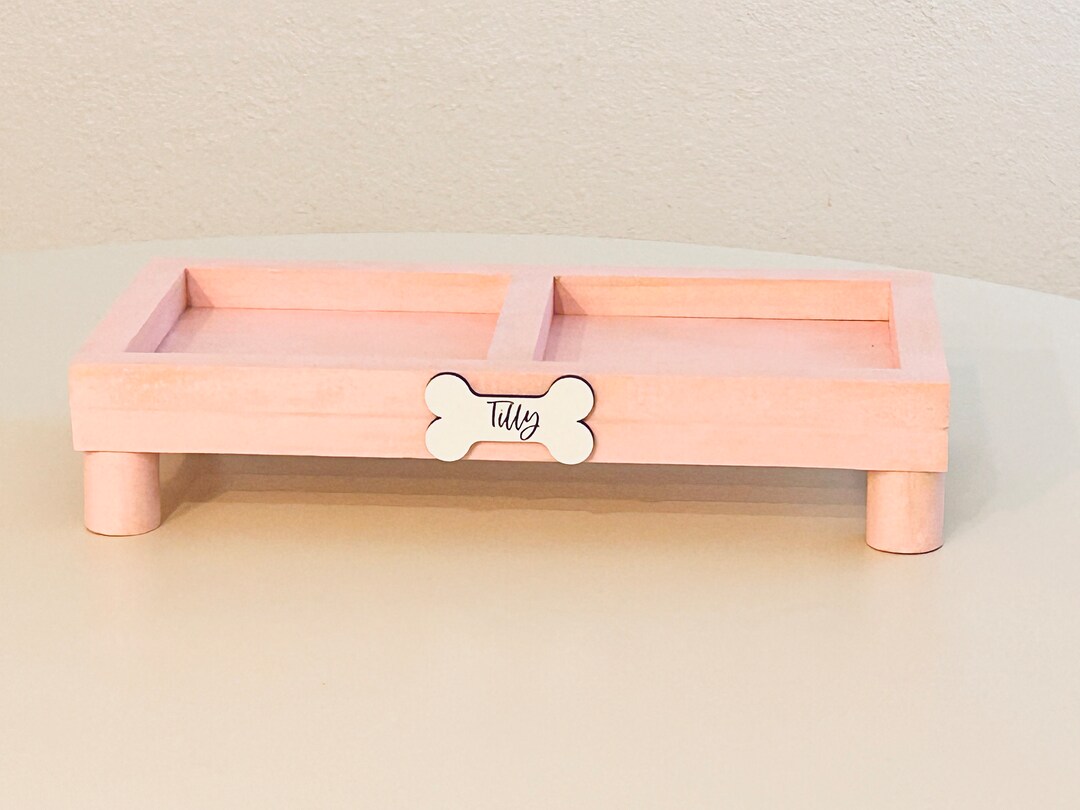 Custom Dog Bowl Feeding Stand | Personalized Breed Dog Feeder | Dog ...