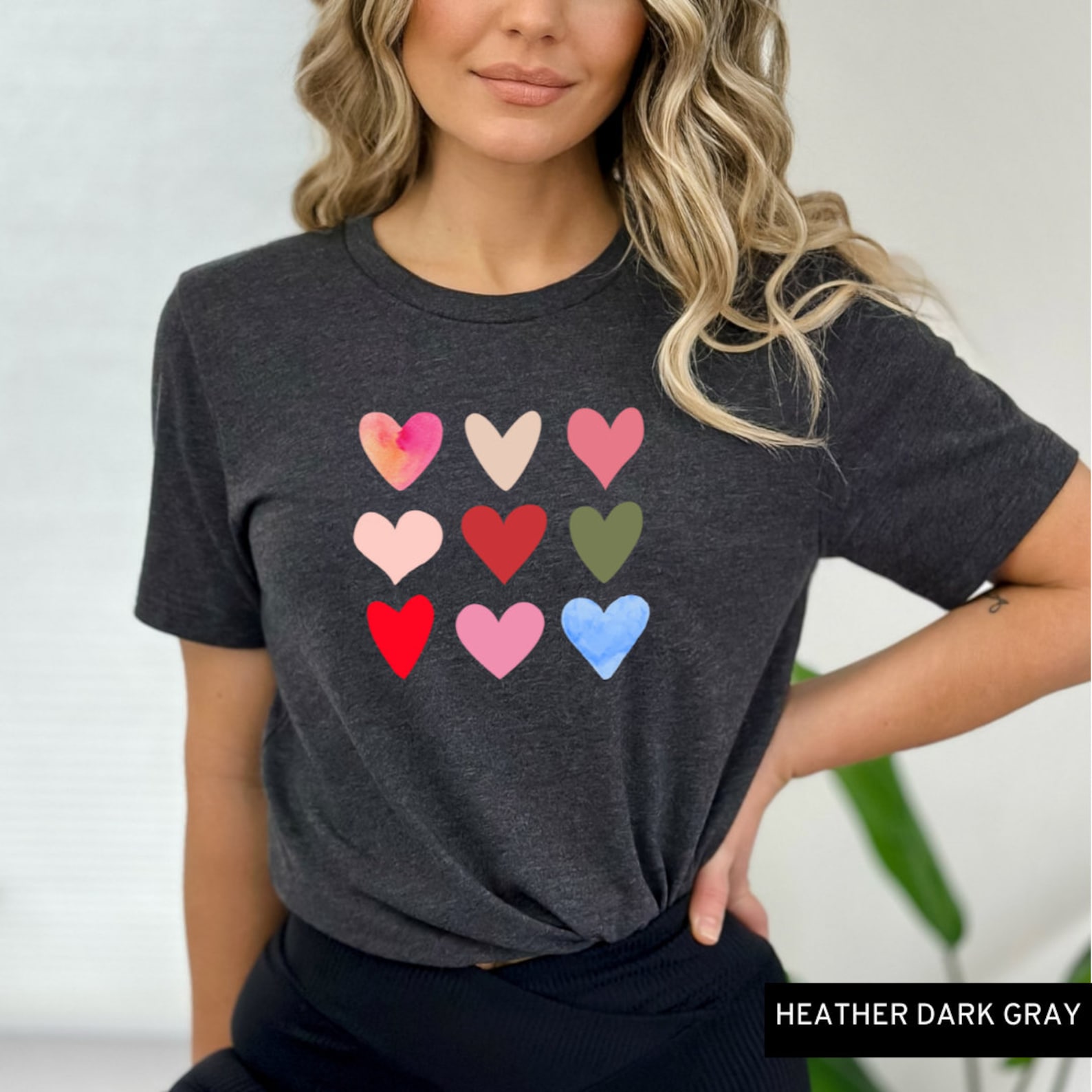 Heart T-shirt, Shirt With Hearts, Love Shirt, Girlfriend Gift, Wife ...