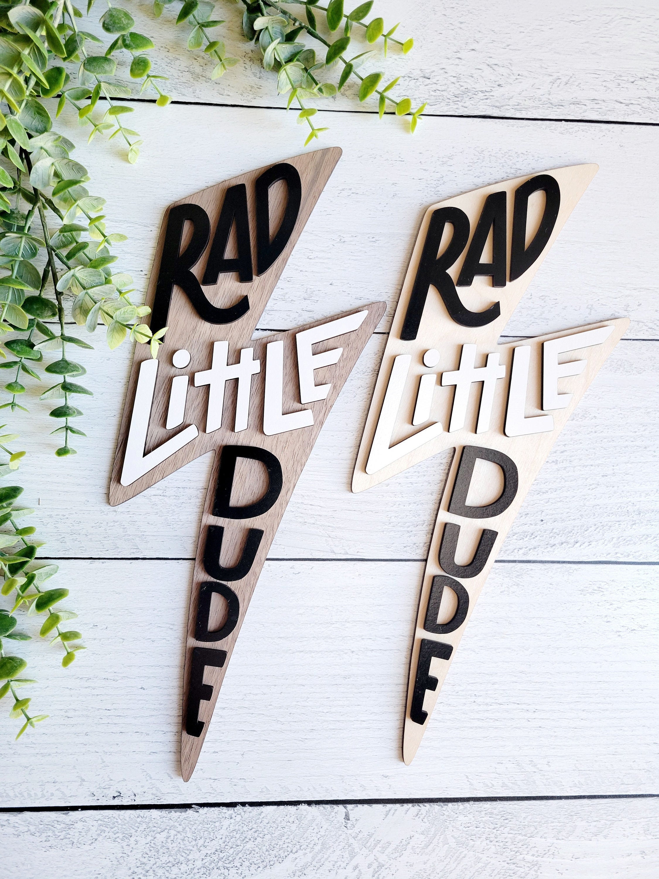 Rad Little Dude Nursery Wood Sign | Baby Boy Nursery Decor | Children's ...