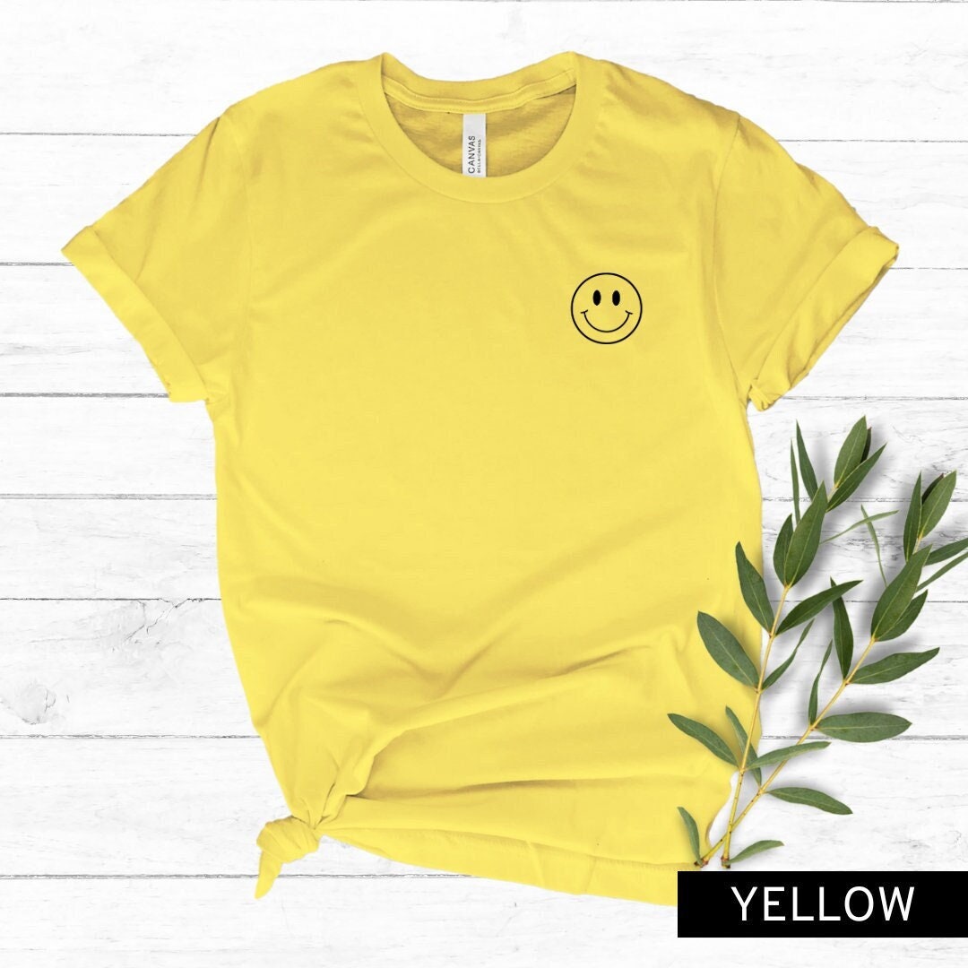 Smiley Face T-shirt, Happy Face Shirt, Fun Graphic Shirt, Birthday ...