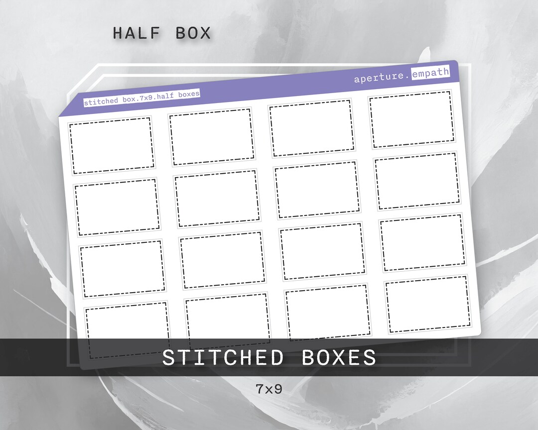 1.5 Stitched Boxes // Half Box - Etsy