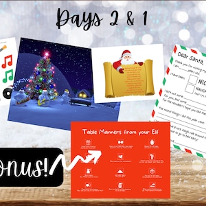ELF Countdown to Christmas - Printable INSTANT DOWNLOAD 10 Days - Kids ...