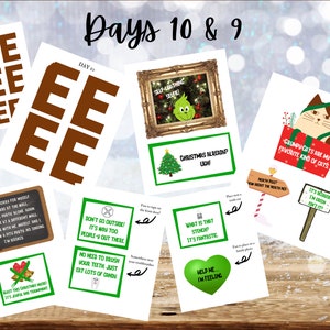 ELF Countdown to Christmas - Printable INSTANT DOWNLOAD 10 Days - Kids ...