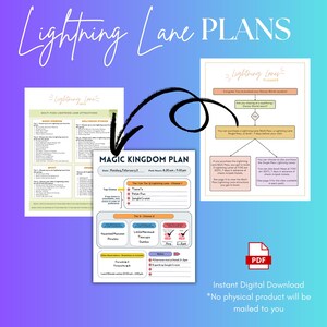 2025 Updated WDW Lightning Lane Planner - Orlando Theme Park Printable ...