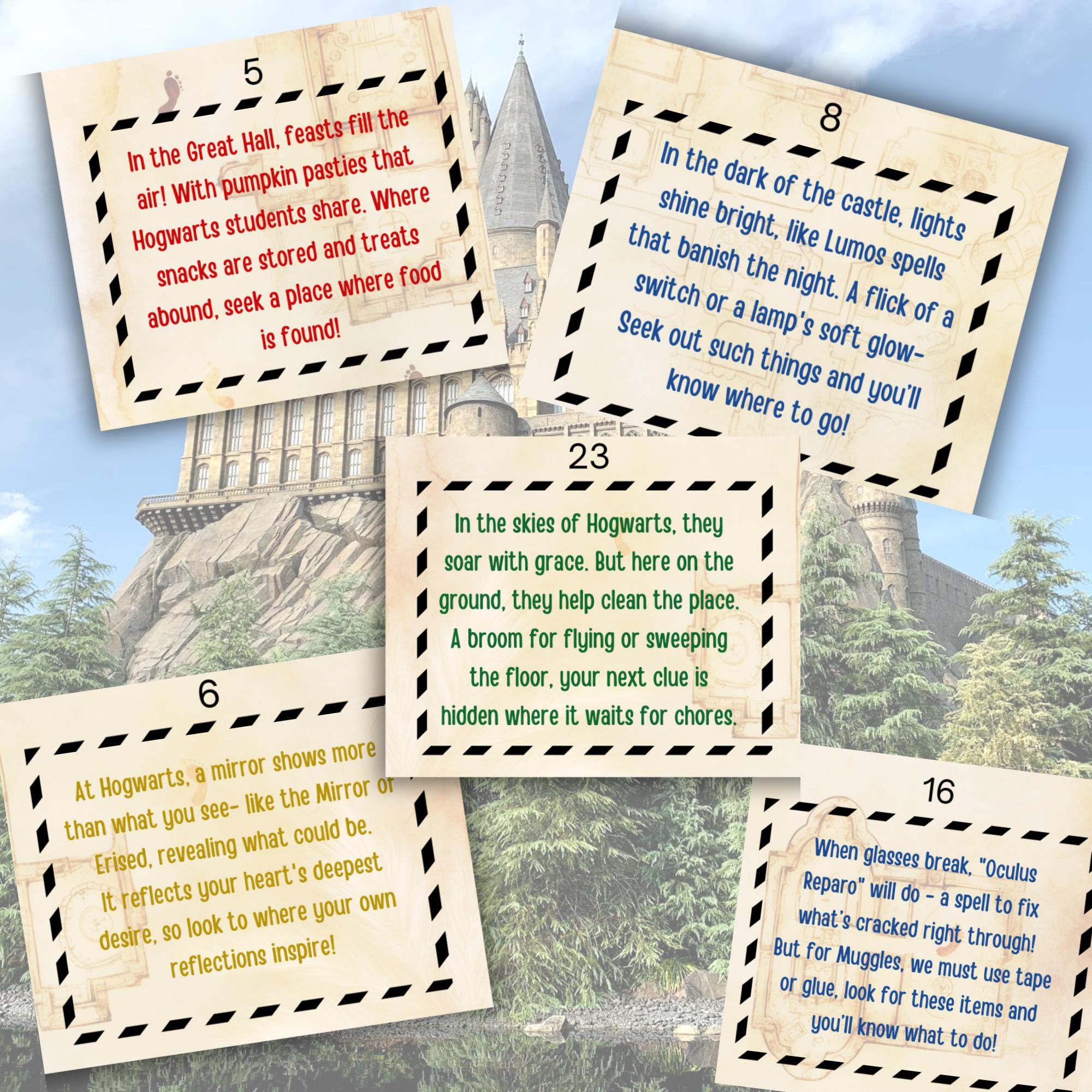 Wizard Scavenger Hunt ! 24 INDOOR Clues + Final Sign - Rhyming, Themed ...