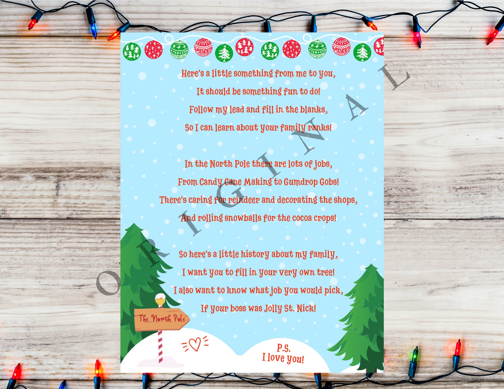 Elf Family Tree Easy Elf Activity Family Christmas | Etsy