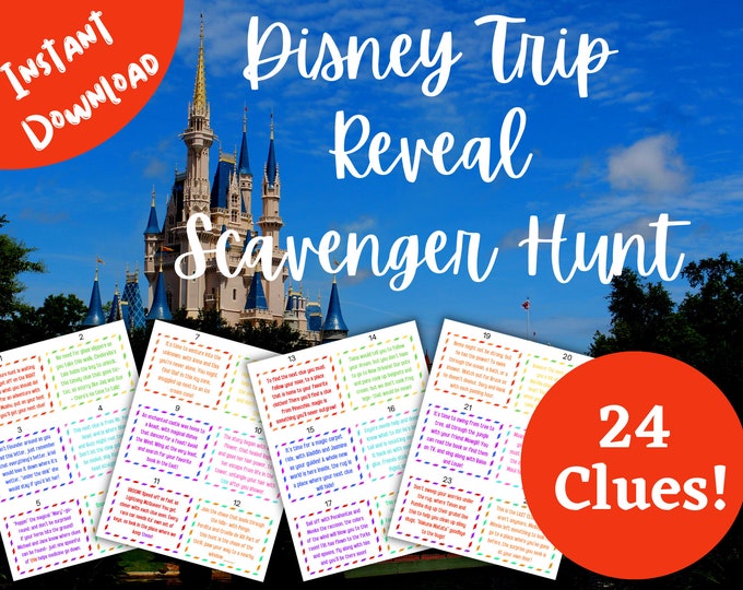 Magical Vacation Scavenger Hunt Reveal Game - Etsy