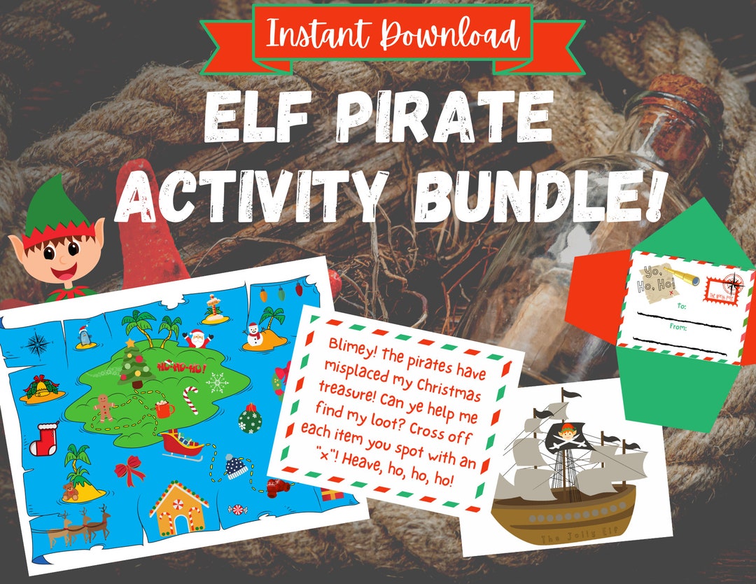 Pirate Elf Activity - INSTANT DOWNLOAD - Elf Prop Printables - Easy Elf ...