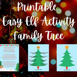 Elf Family Tree - Easy Elf Activity - Family Christmas Activity ...