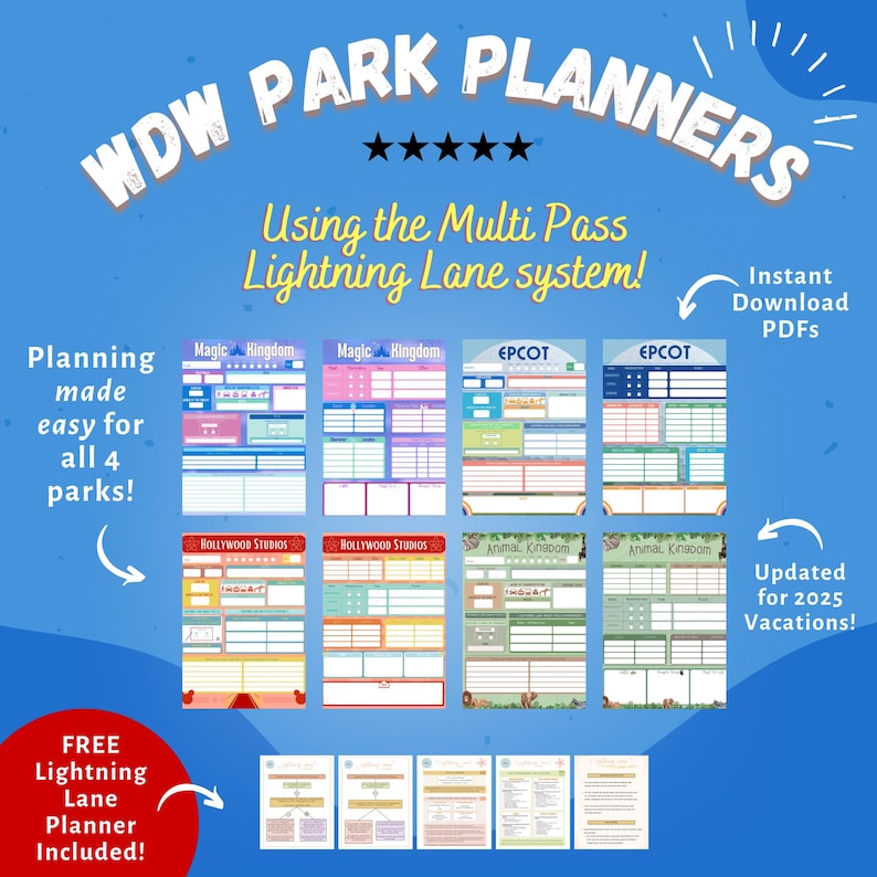 WDW Park Planner 2025: Lightning Lane Guide Included (instant Download ...