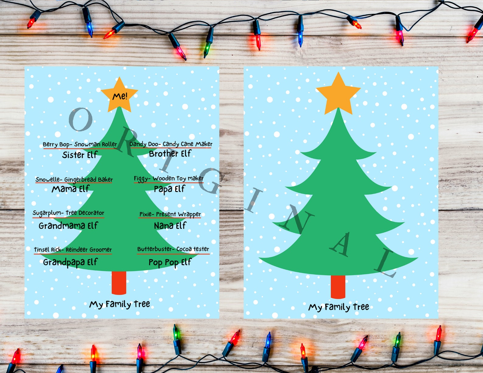 Elf Family Tree Easy Elf Activity Family Christmas | Etsy