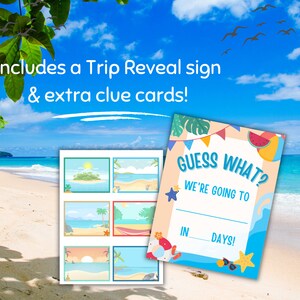 Beach Trip Reveal Scavenger / Treasure Hunt ! 24 Rhyming, Indoor Clues ...
