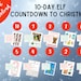 ELF Countdown to Christmas Printable INSTANT DOWNLOAD 10 Days Kids ...