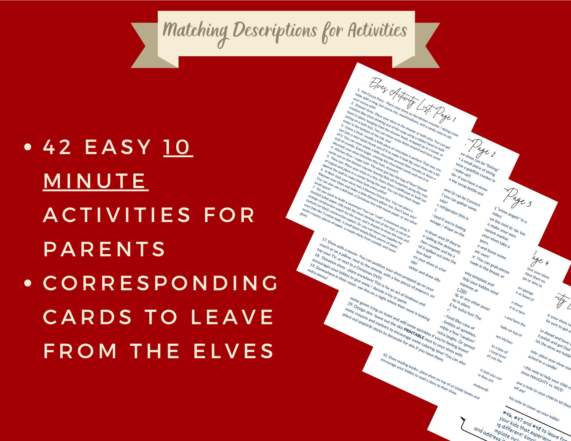 COMPLETE Elf Bundle for 2 ELVES 42 Printable Cards and | Etsy