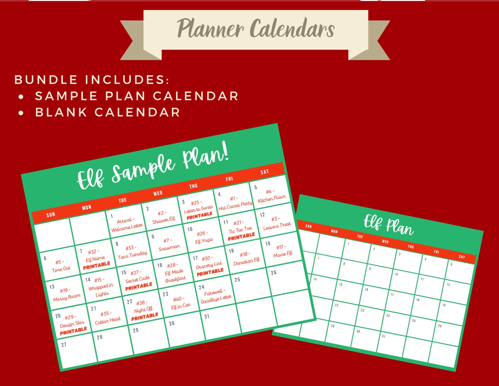 COMPLETE Elf Bundle for 2 ELVES 42 Printable Cards and | Etsy