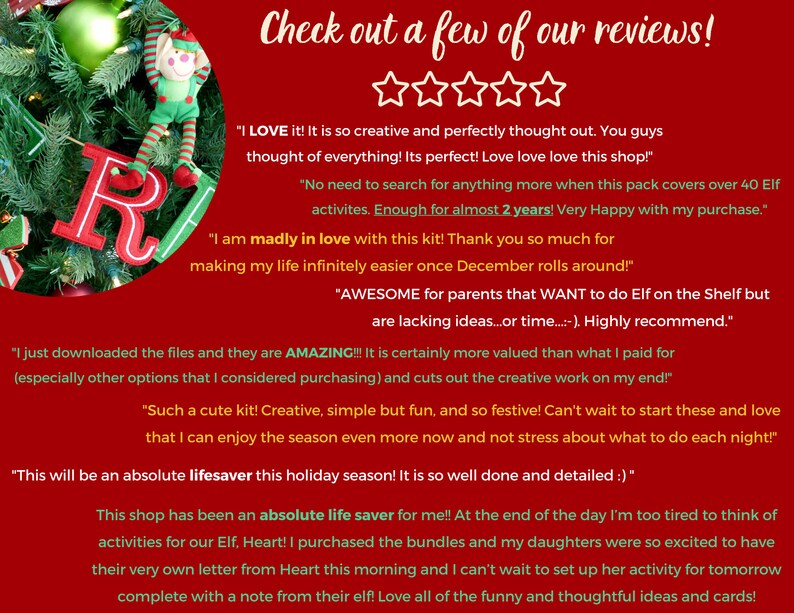 COMPLETE Elf Bundle for 2 ELVES 42 Printable Cards and | Etsy