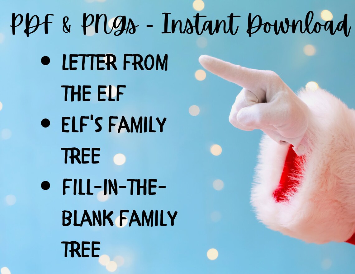Elf Family Tree Easy Elf Activity Family Christmas - Etsy