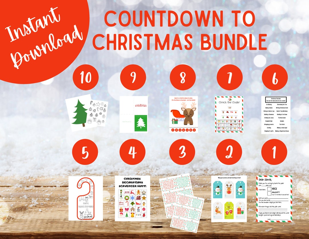 Christmas Activity Bundle: Kids Countdown, Games, Treasure Hunt ...