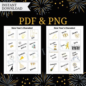 New Year's Charades - Printable New Year's Eve Fun - New Years ...