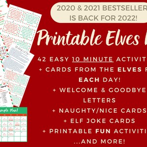 COMPLETE Elf Bundle for 2 ELVES 42 Printable Cards and - Etsy