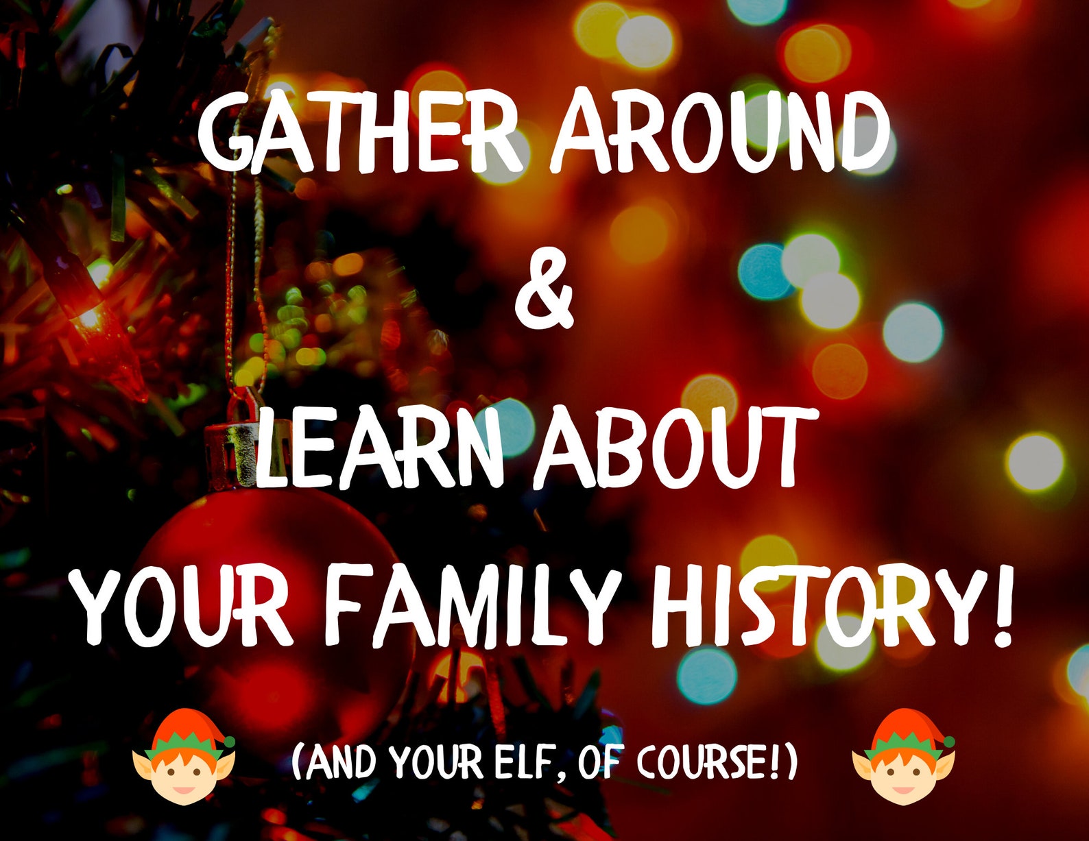 Elf Family Tree Easy Elf Activity Family Christmas | Etsy