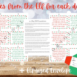 ELF Countdown to Christmas - Printable INSTANT DOWNLOAD 10 Days - Kids ...