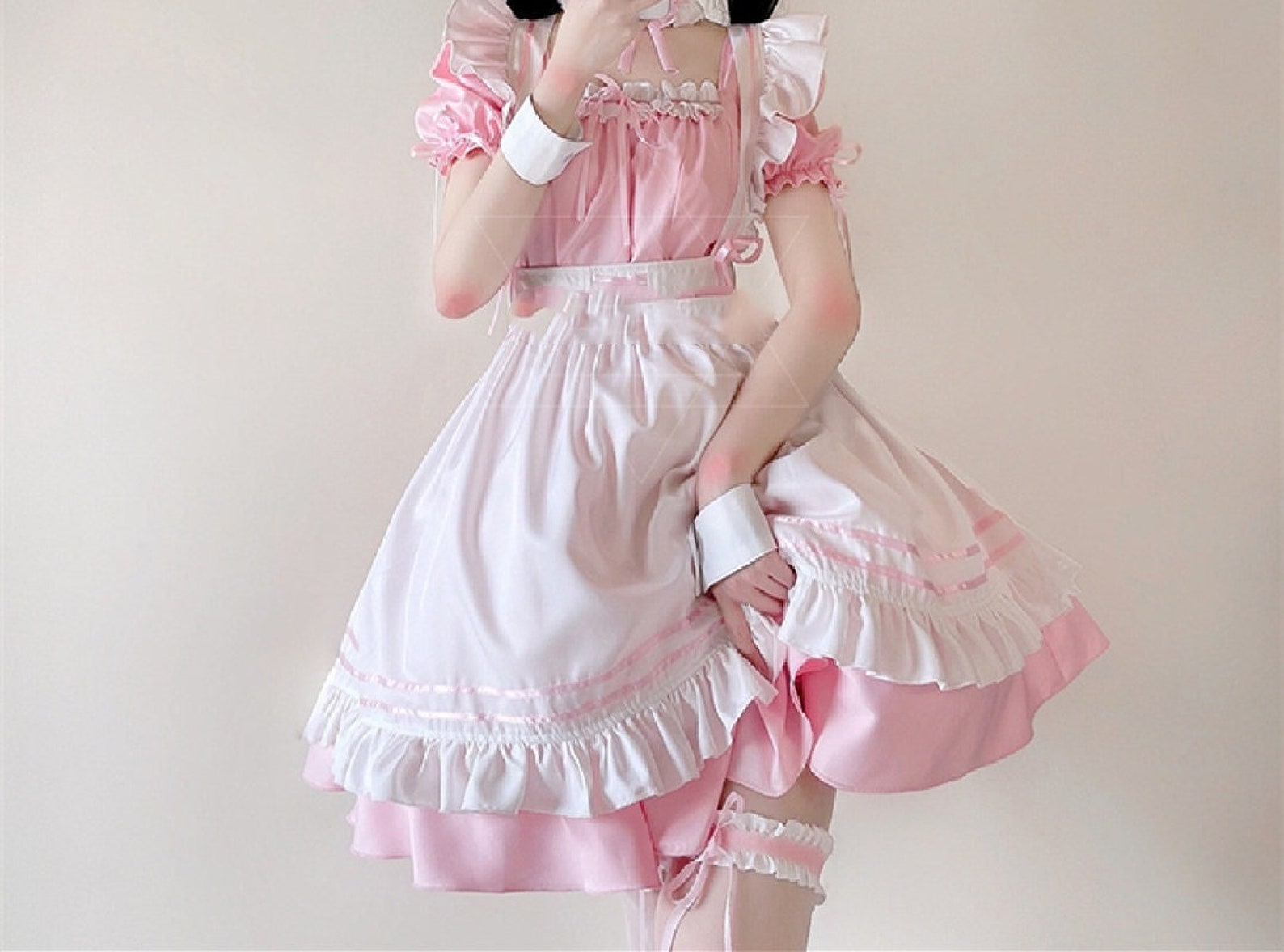 Pink Maid Dress Cosplay Costume Maid Dress Maid - Etsy