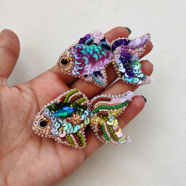 Fish Brooch - Etsy