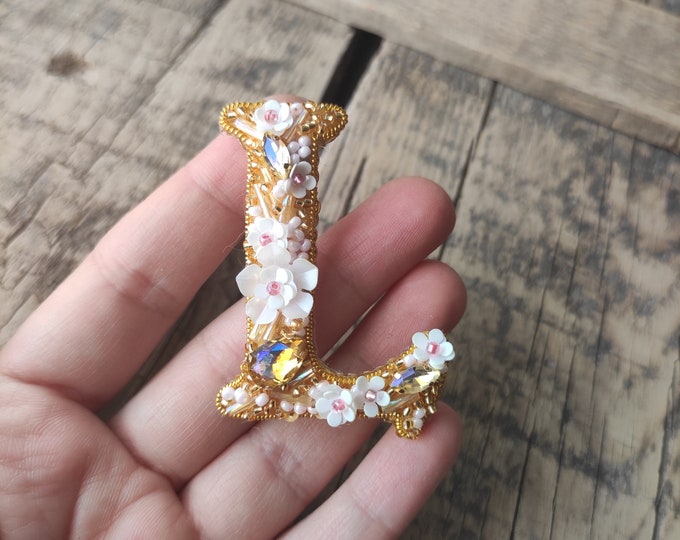 Handmade Letter Brooch,İnitial Name Jewellry,customized Name ...