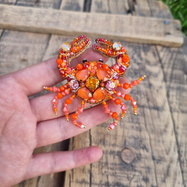 Crab Pin - Etsy