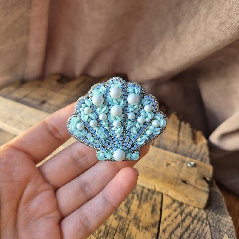Seashell Brooch - Etsy