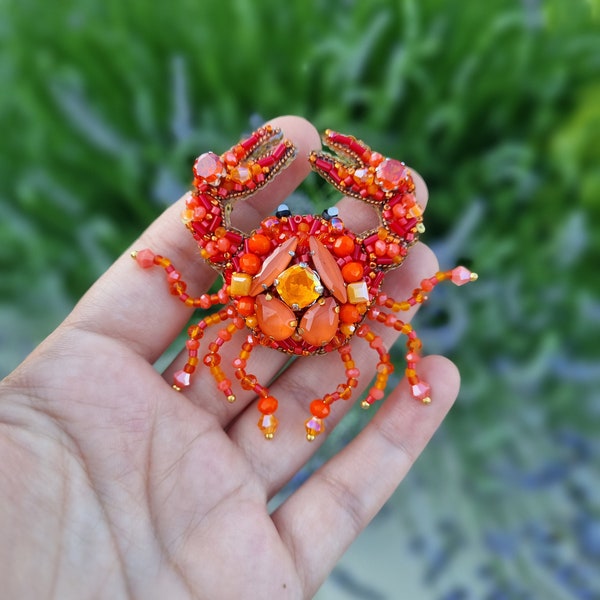 Crab Brooch - Etsy